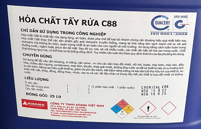 Hóa chất tẩy rửa dàn lạnh tốt C88 – ADANA Vietnam Co., Ltd…